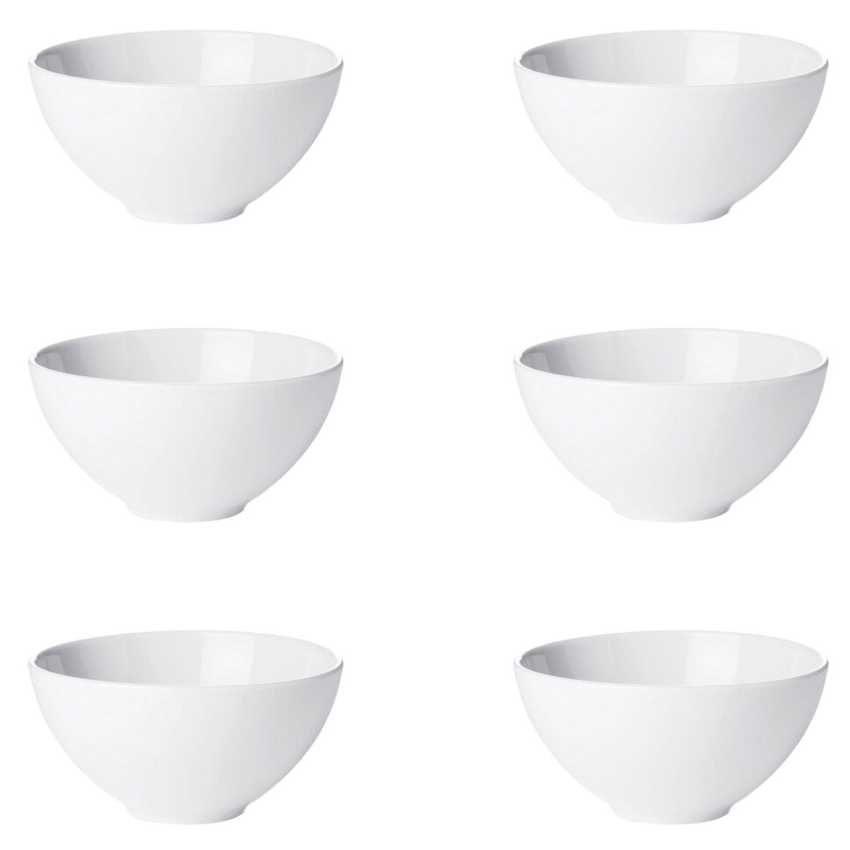 6 Piece Bowl 14x6.cm Porcelain White | Shop Today. Get it Tomorrow ...