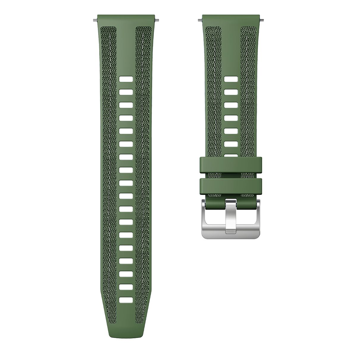 Woven Nylon infused Silicone Watch Strap Compatible with Huawei GT5/GT5 ...