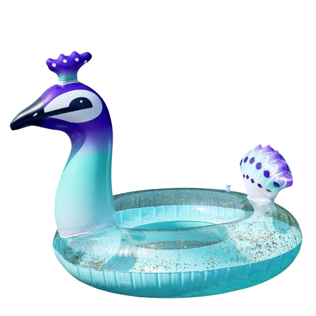 Transparent Inflatable Peacock Swimming Circle Buoy Pool Ring | Buy ...