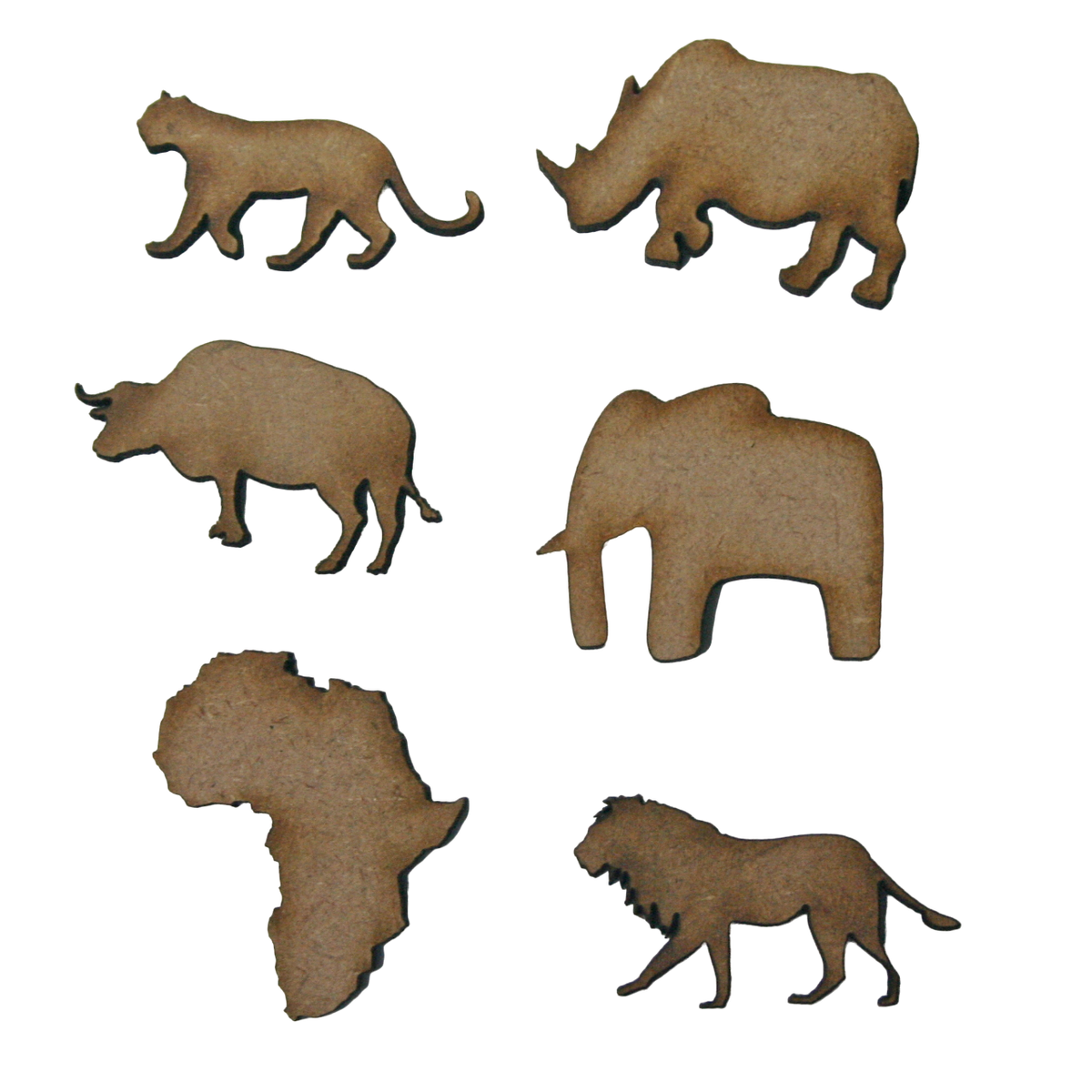 Mini African Animals - MDF Laser Cut Shapes | Shop Today. Get it ...