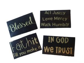 Faith Fridge Magnets 4 Piece - Gold and Black | Shop Today. Get it ...