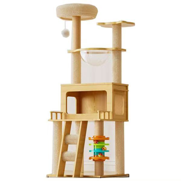 147CM Pet Cat Climbing Frame Tree Tower cat House Scratch Toy Climbing ...