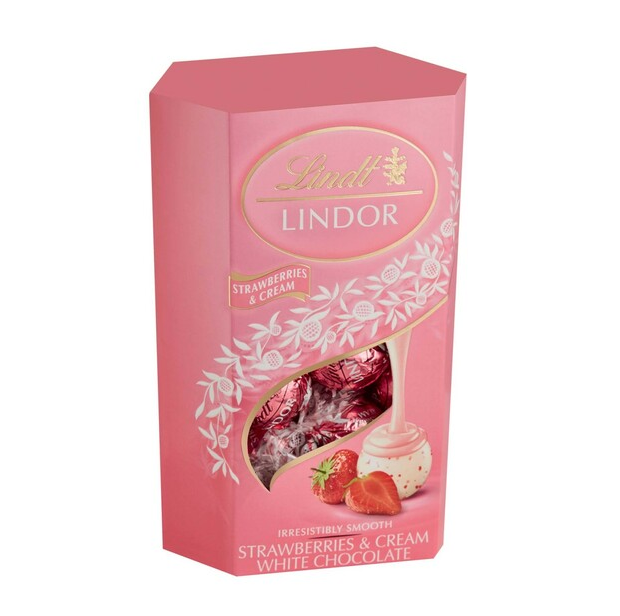 Lindt Lindor Strawberries And Cream Chocolates Truffles 200g Shop