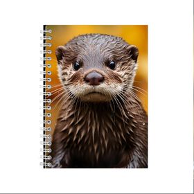 Otter A5 Notebook Pad with Lines for Work Trendy Animals Graphic ...