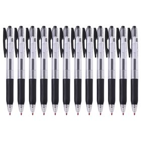 12 Pack Retractable Fine Gel Pen 0.5mm Black Ink Ball Point Pens | Shop ...