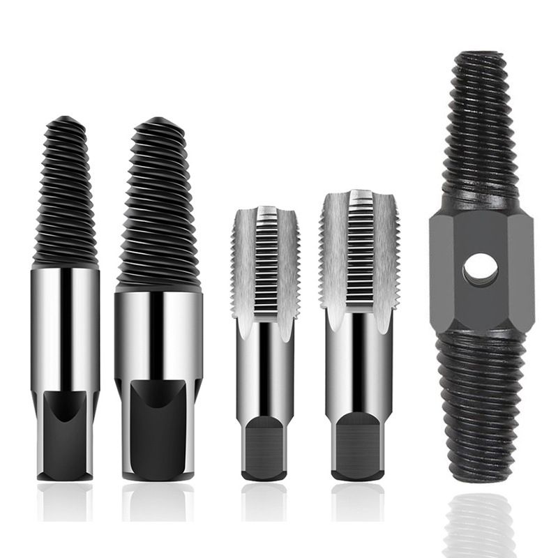 5 Piece Double Head Tap Valve Damaged Screw Extractor Set Pipe Remover ...
