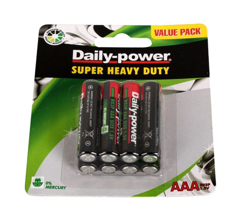 Daily Power - Super Heavy Duty Batteries - 8 Piece - AAA - 24 Pack ...