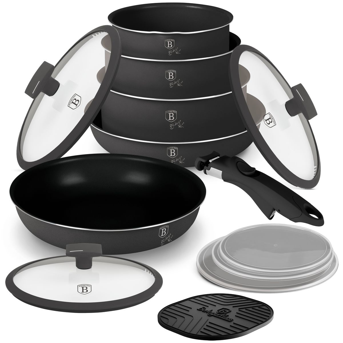 Berlinger Haus 13-Piece Titan Pro Non Stick Coating Oven Safe Cookware ...
