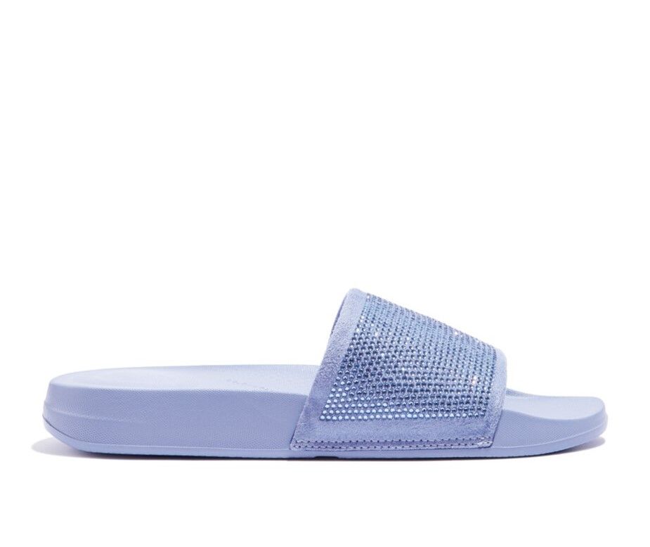 FitFlop Iqushion Embellished Pool Slides Wild Lavender | Shop Today ...