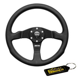 Momo Competition Series Sport Steering Wheel 35cm - Black Leather ...