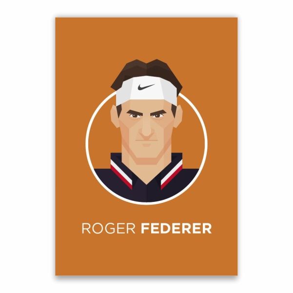 Roger Federer Orange Poster - A1 | Shop Today. Get it Tomorrow ...