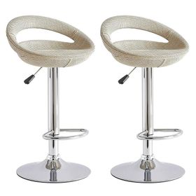A set of Two Rattan Wicker Home Bar Stools | Shop Today. Get it ...