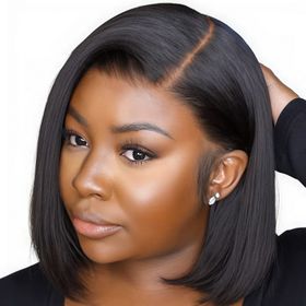 VSP 10inch Double Drawn Full Frontal Straight Bob Wig-13x4 Lace Front ...