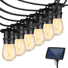 Stellar Lighting Solar 10 LED Festoon Vintage Bulb String Lights - 10m ...