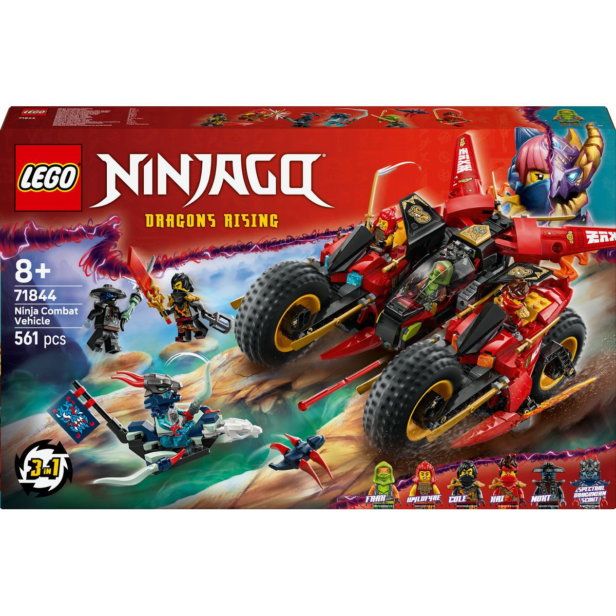 LEGO® NINJAGO® Ninja Combat Vehicle 3-in-1 Toy Building Set 71844 ...