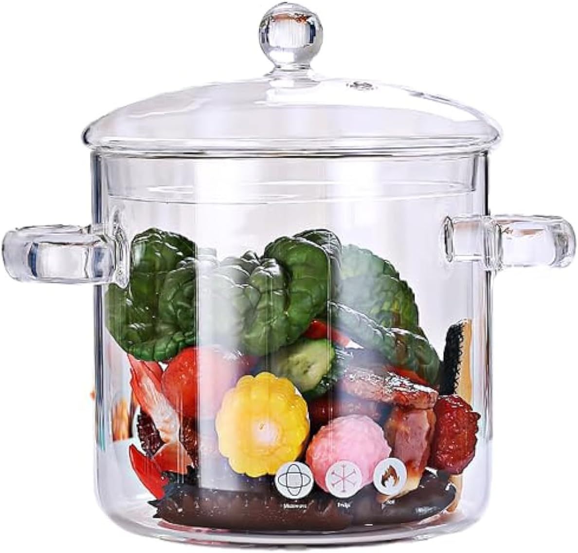 1.9L Transparent Non-Stick , Heat Resistance Glass Pot | Shop Today ...