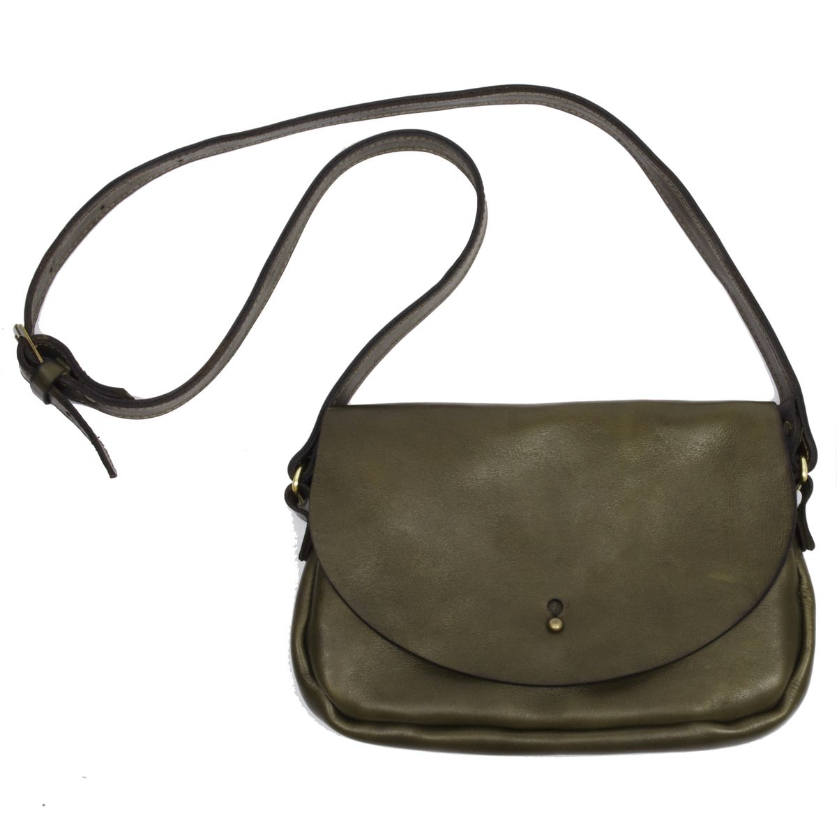 Genuine Leather Button Closure Handbag | Shop Today. Get it Tomorrow ...