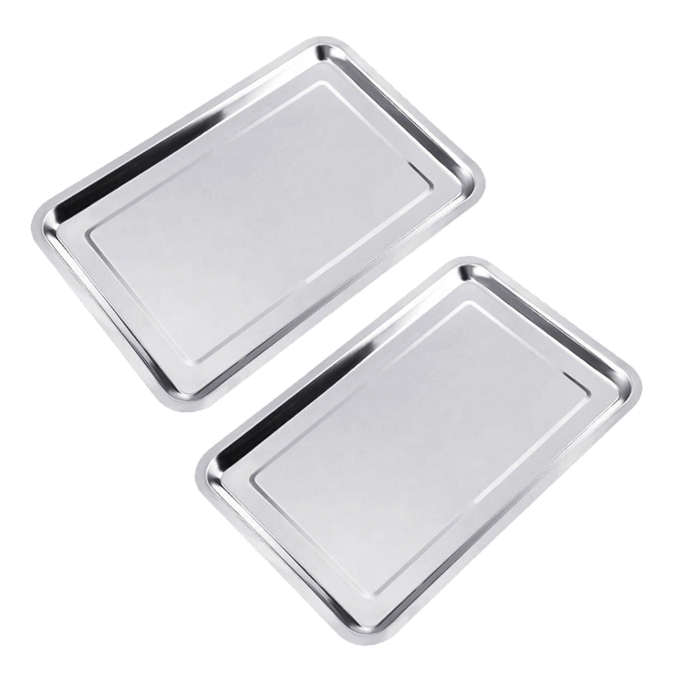 Large ServingTrays - Stainless Steel - 2 Pack | Shop Today. Get it ...