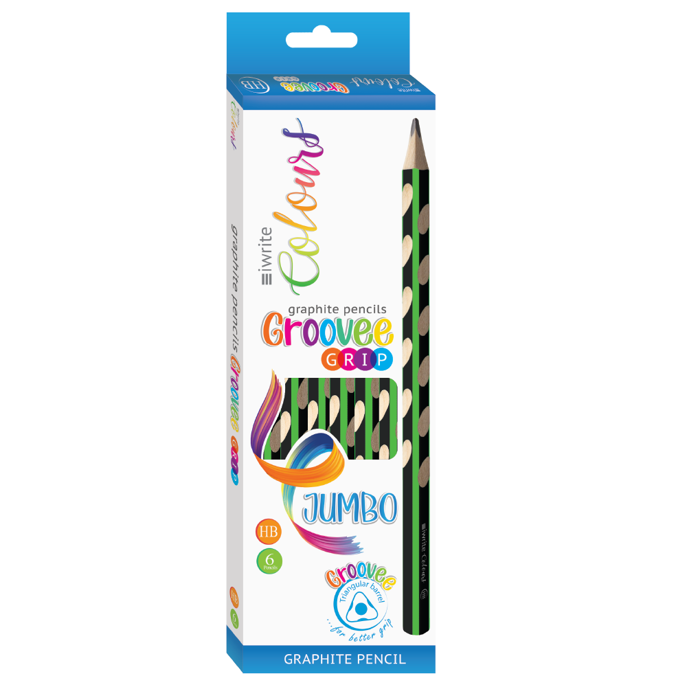 iWrite Colours Jumbo Groovee Grip Graphite Pencils - Box of 6 | Shop ...
