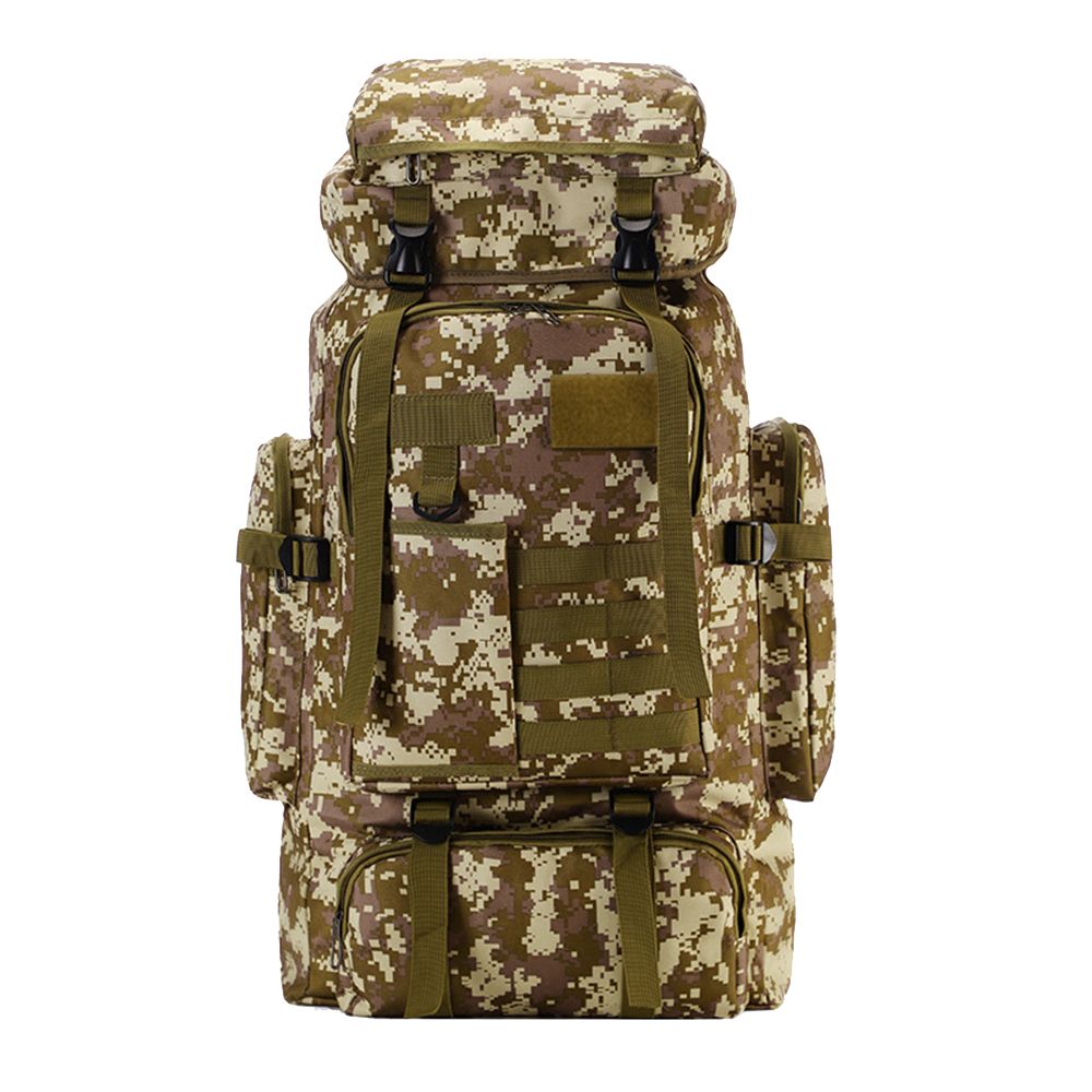 80L Military Tactical Rucksack Backpack for Hiking Hunting - Desert ...