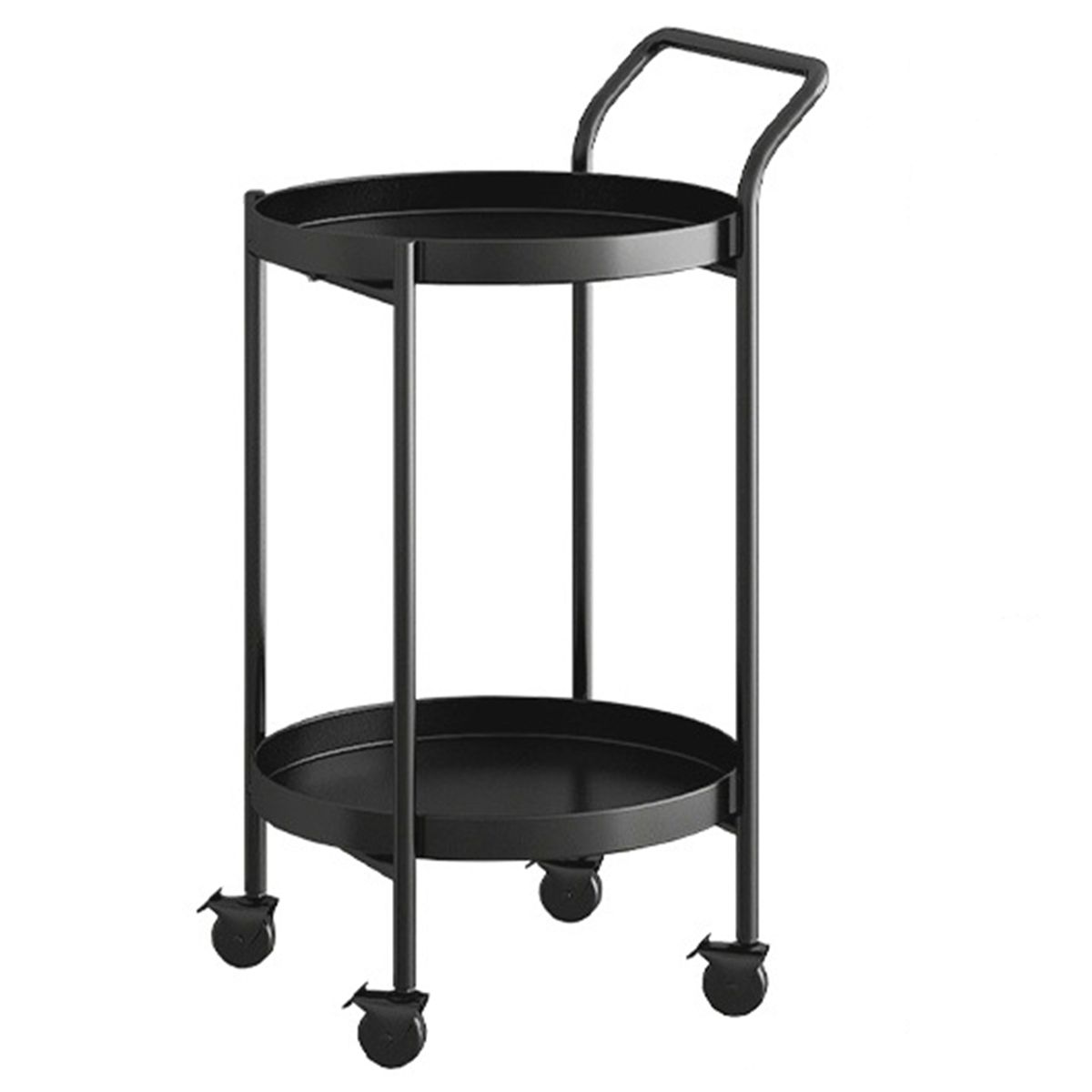 2-Tier Coffee Table Removable Double Tray Coffee Table-With Armrests ...