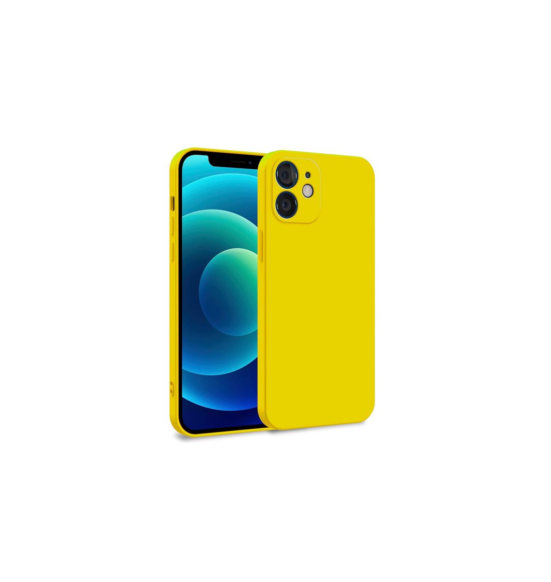 Liquid Silicone Back Case Compatible with Iphone 12-Yellow | Shop Today ...