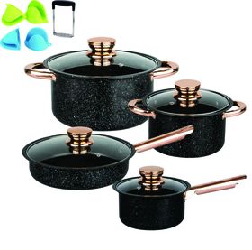 Eco Friendly Kitchenware, 8 Piece Cooking Pot &Pan, Non Stick Cookware ...