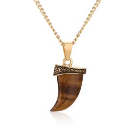 Tiger Eye Tooth Necklace for Men | Shop Today. Get it Tomorrow ...