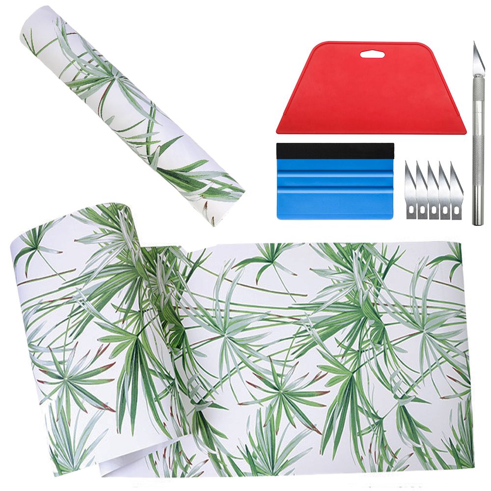 Natural Tropical Plant Palm Tree Design Wallpaper 10M+Paste Tool 8PCS ...