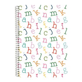 Letters A4 Notebook Spiral and Lined Back To School Graphic Notepad ...