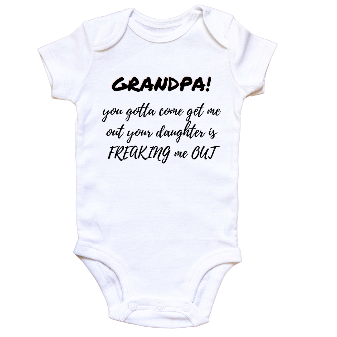 Baby Vest Grandpa - Your Daughter is Freaking me Out - Newborn | Shop ...