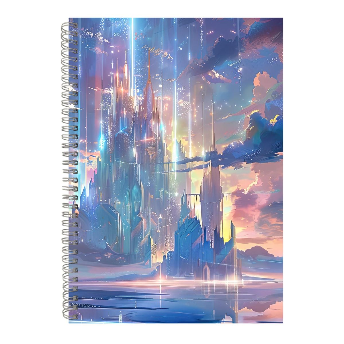 Castle A4 Notebook Spiral and Lined Northern Lights Graphic Notepad ...