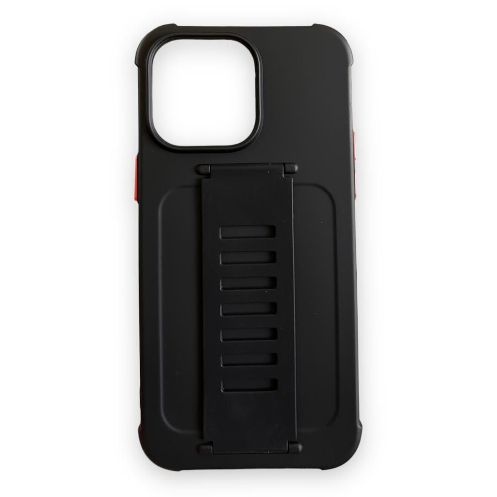 Silicon Case With Cut Out Hand Strap for iPhone 14 Pro Max -Black ...