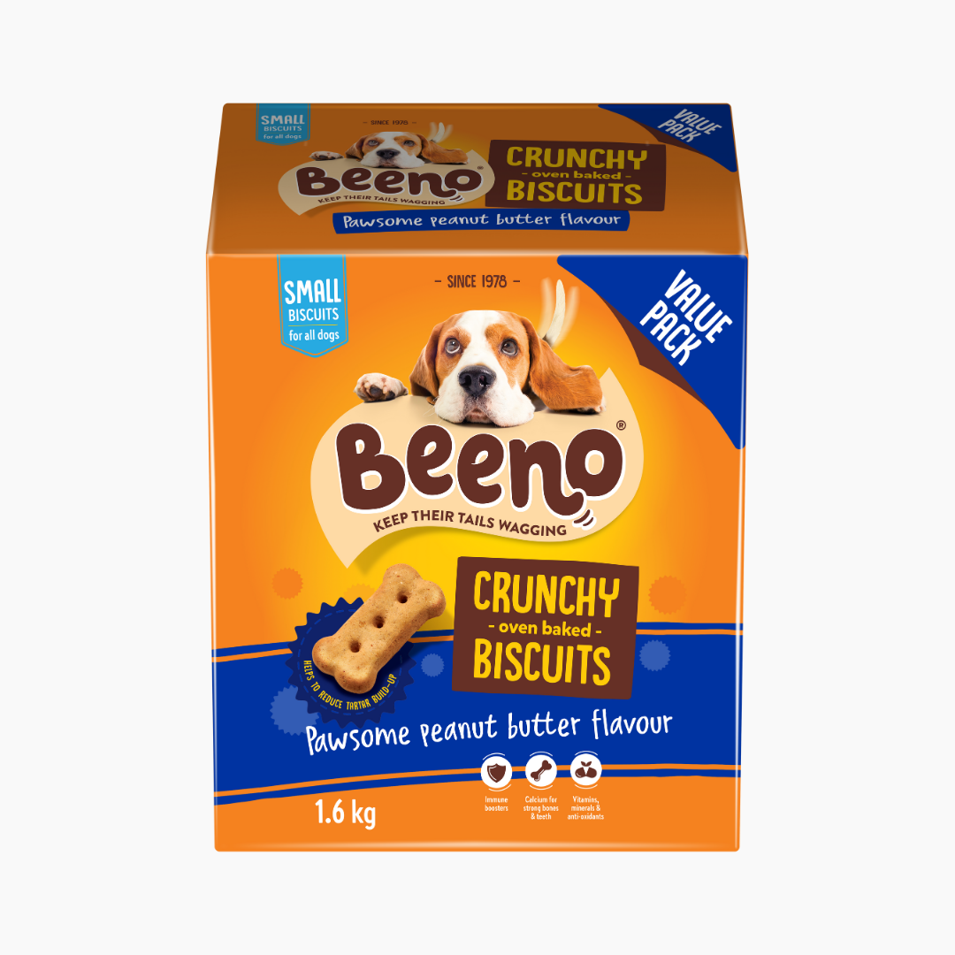 Beeno Small Dog Biscuit Treats Peanut Butter Flavour 1.6kg | Shop Today ...