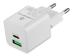 Volkano Dyna Duo 20W Fast-Charge Wall Charger - Type-C & USB-C, QC 3.0 ...