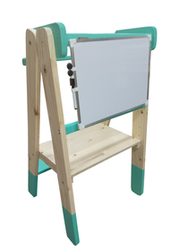 STEP UP 3-in-1 Foldable Height Adjustable Activity Tower with White ...
