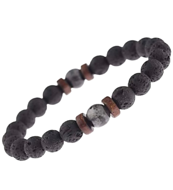 Mens Natural Volcanic Stone Bracelet | Shop Today. Get it Tomorrow ...