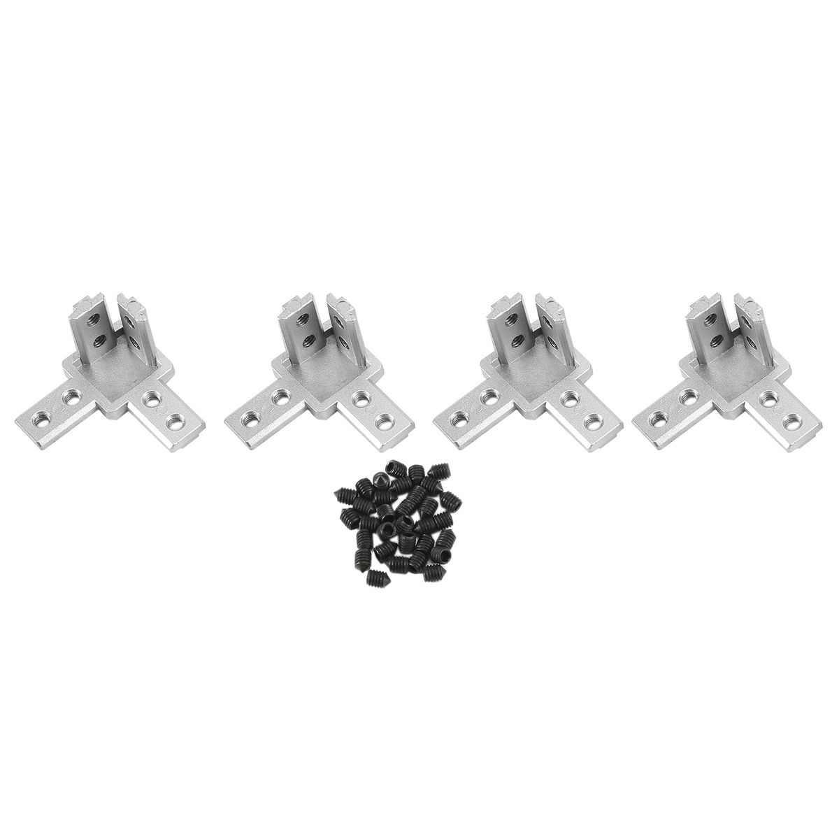 4-Pack 3030 Series 3-Way End Corner Bracket Connector With Screws ...