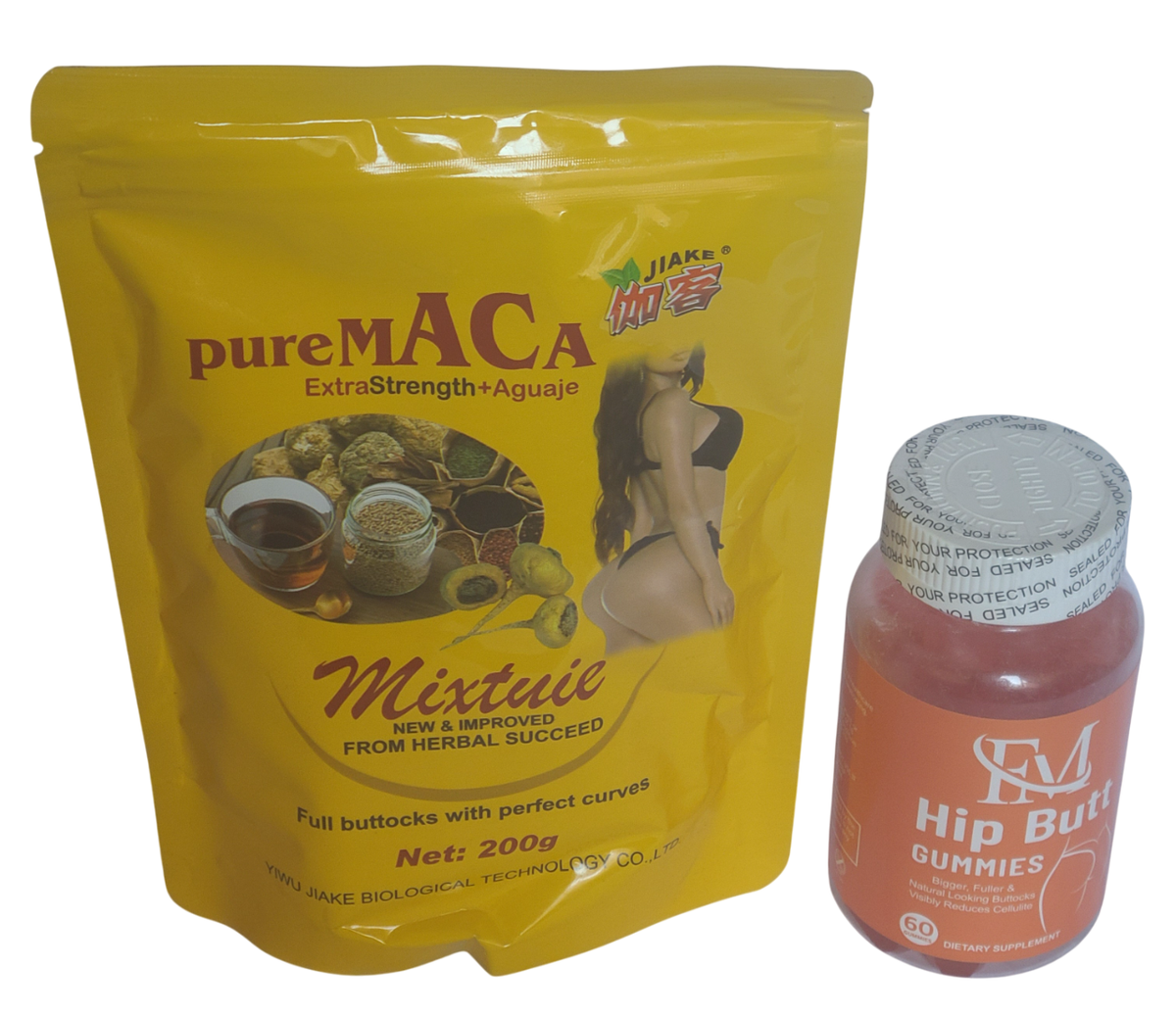 FM Hip Butt Gummies & Pure Maca MIxture Syrup for Perfect Curves | Shop ...