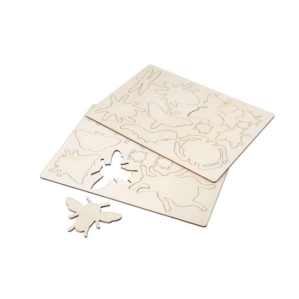 Anthony Peters Wooden Creepy Crawlies Press Out Shapes: 19 Pieces ...