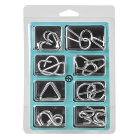 Set of 8 - 3D Metal Wire Puzzle Challenge Brain Teaser | Shop Today ...