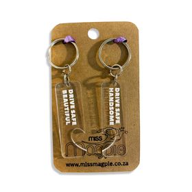 Drive Safe Keyring Set - Beautiful & Handsome | Shop Today. Get it ...