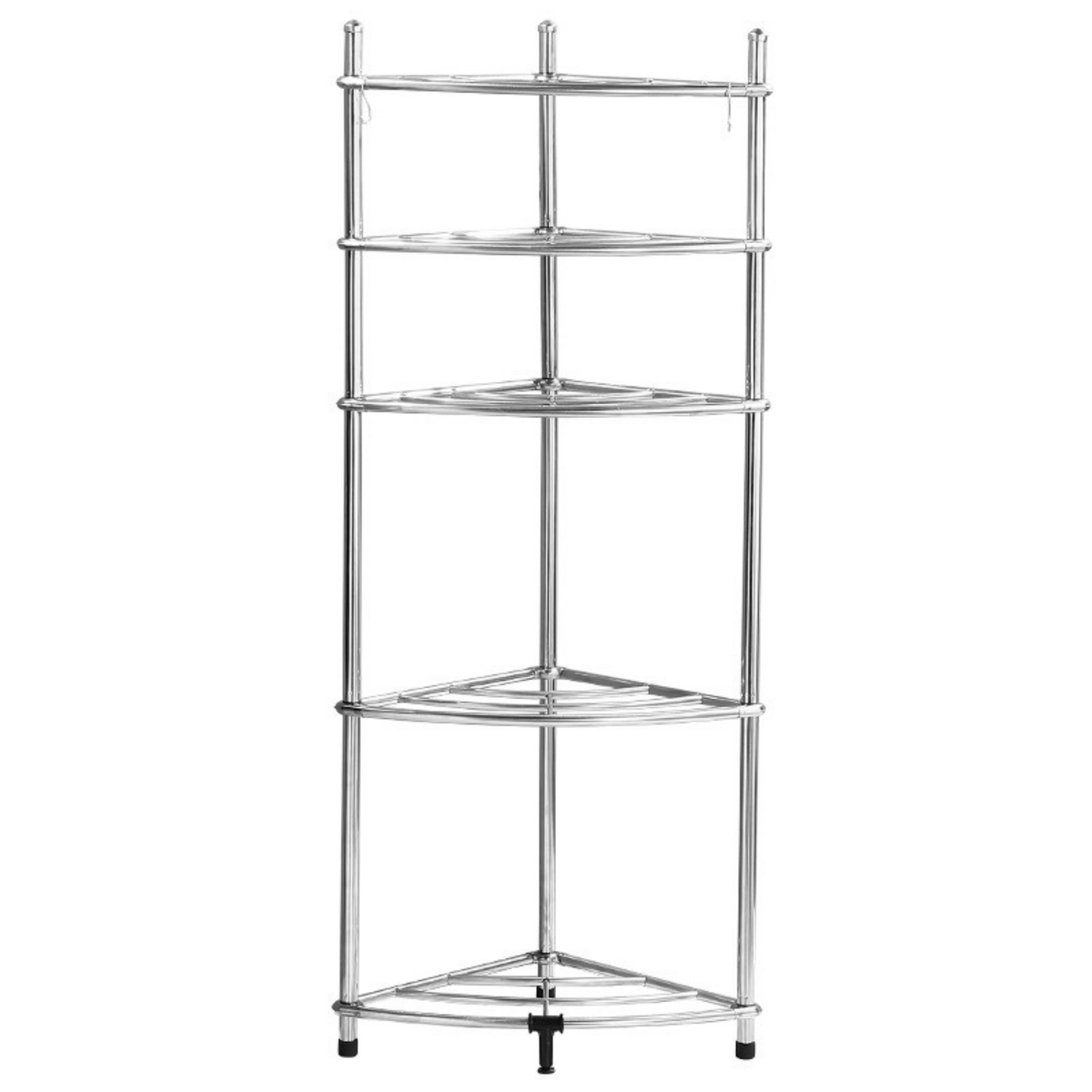 Bestby - 5-Tier Triangular Storage Rack - Stainless Steel Corner Shelf ...