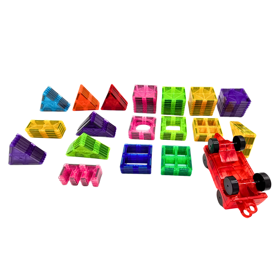 100PCS Magnetic Tiles Building Blocks 3D STEM Stacking Toys | Shop ...