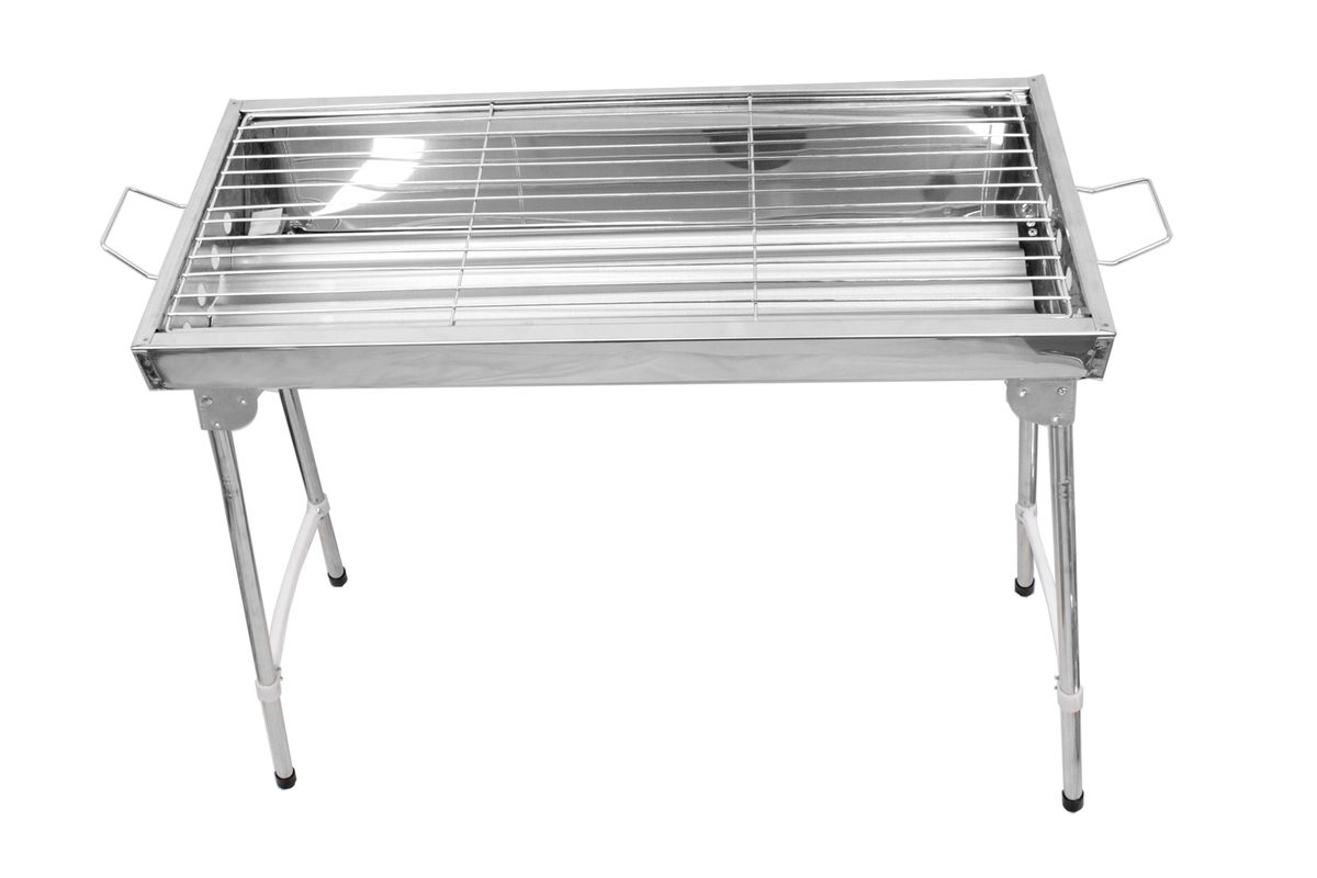 68cm Rectangular Portable Folding Stainless Steel Charcoal BBQ Braai ...