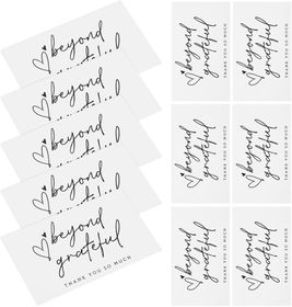 150pcs Thank You Cards with Envelopes White Paper Thank You Notes ...