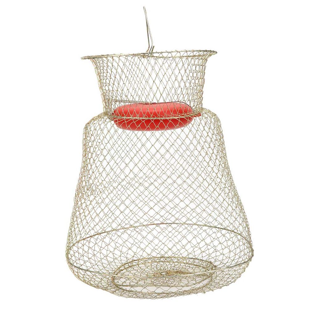Camping Fishing Floating Galvanised Steel Wire Fish Storage Basket ...