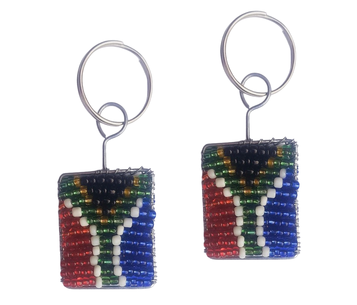 South African Flag Handcrafted Beaded Key Rings - 2 Pack | Shop Today ...