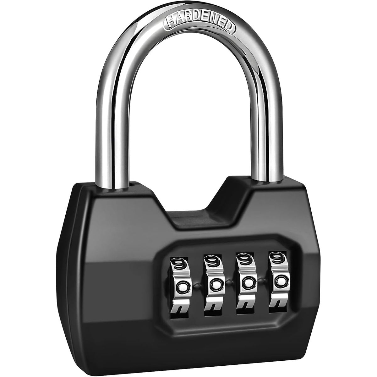 4 Digit Combination Locker Lock Wide Shackle Weatherproof Combo Padlock ...