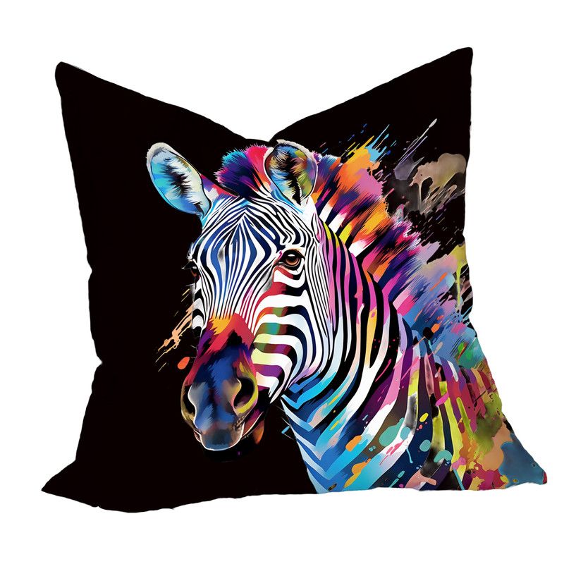 Bright Zebra On Black Luxury Scatter | Shop Today. Get it Tomorrow ...